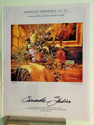 MARILYN SIMANDLE ART PIECE VTG ORIG 1997 ADVERTISEMENT | eBay