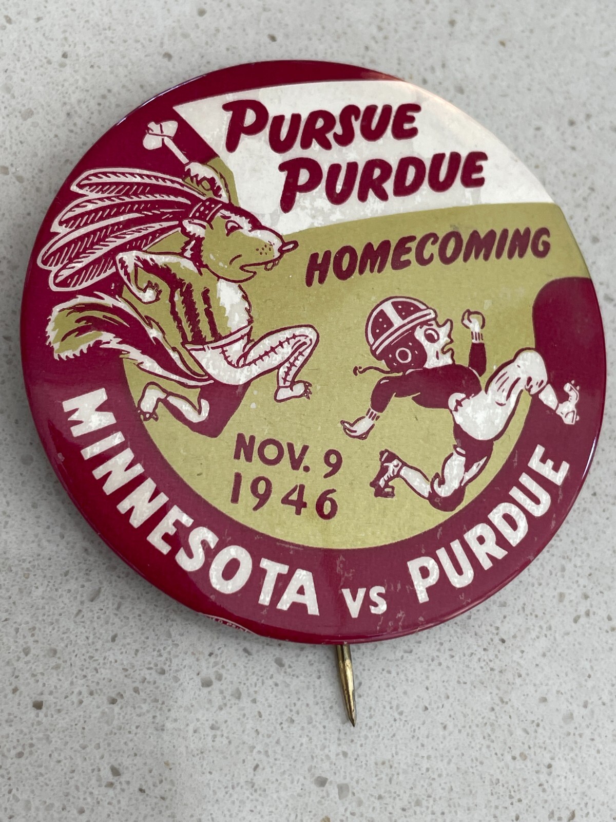 2 Vtg Minnesota Gophers Football Homecoming Pinback Buttons 1946 & 1949 ...