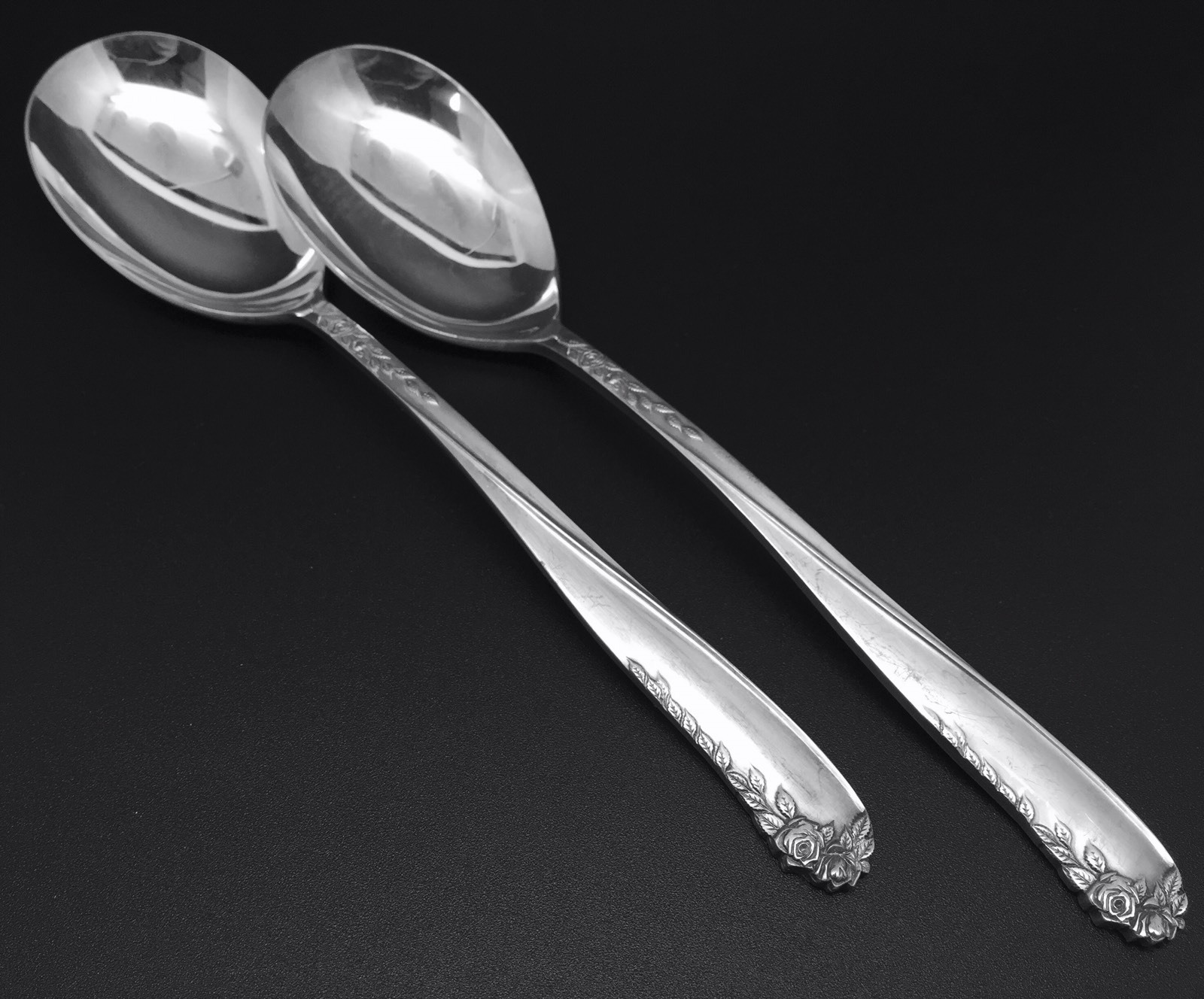 Eldan Nickel Silver Set of 2 ELD22 Solid Serving Spoons, Japan (EEE) | eBay