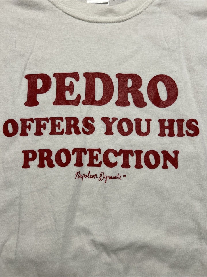 Napoleon Dynamite 2004 Pedro Offers You His Protection Shirt | eBay