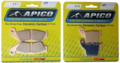 APICO FRONT & REAR BRAKE PAD SET GOLD FREN HONDA CRF250 CRF450 2009 : ...