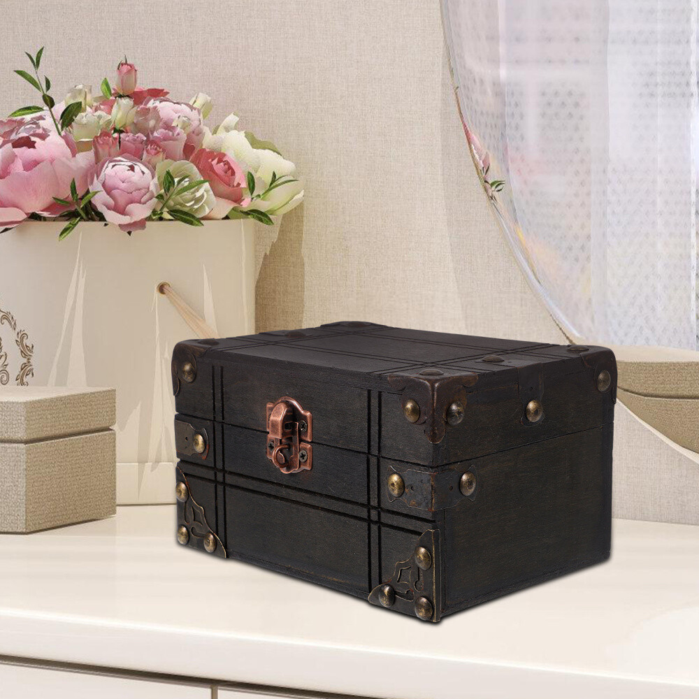Pirate Treasure Chest Jewelry Storage Case Boxes Retro Decor Desktop ...