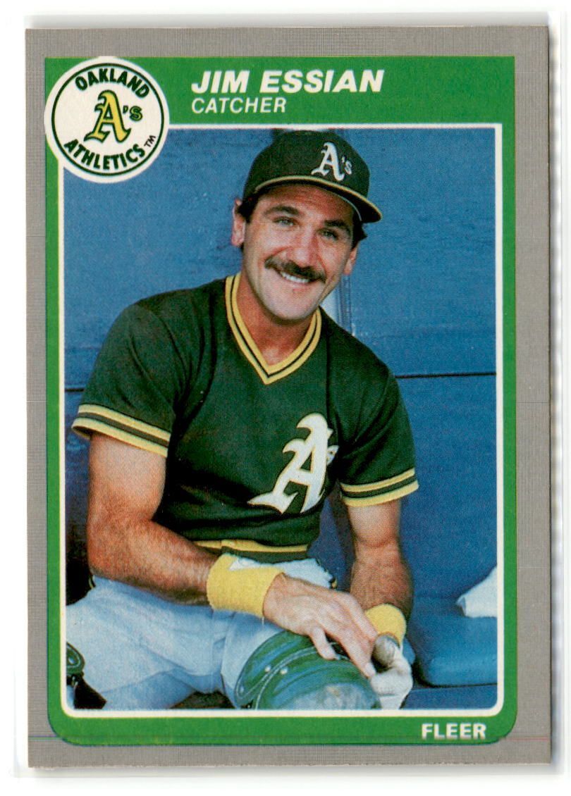 1985 Fleer #423 Jim Essian Oakland Athletics - VG Discolored | eBay