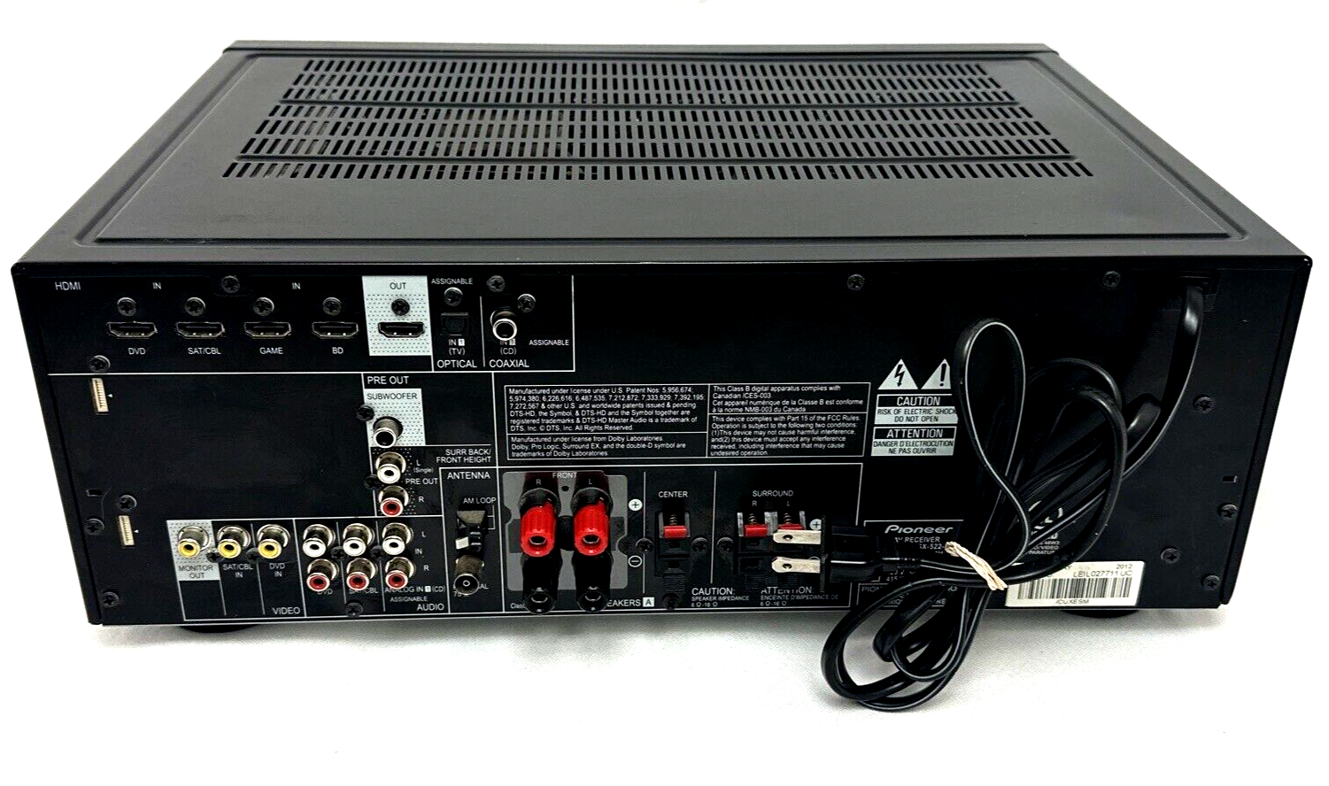 Pioneer VSX 522-K 5.1 Channel 140 Watt Receiver for sale online | eBay