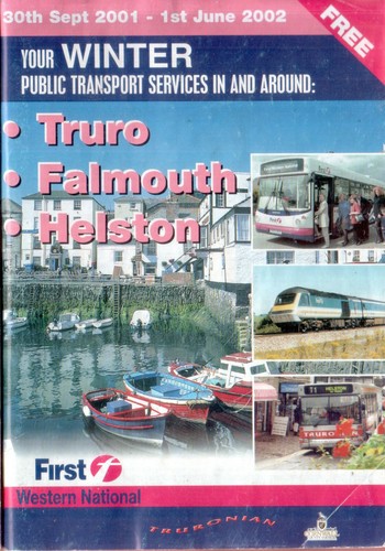First Western National / Truronian Truro, Falmouth bus timetable ...