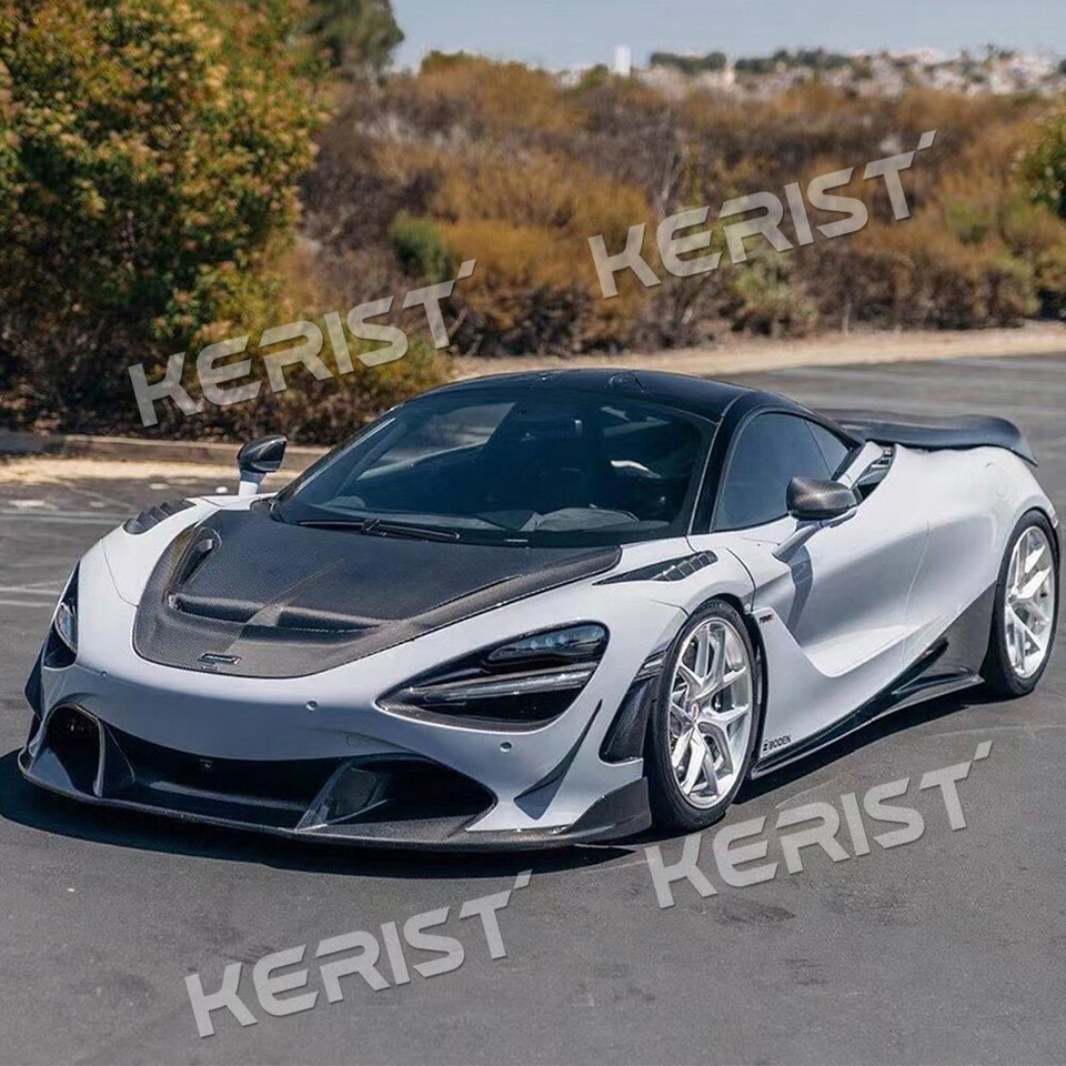 for McLaren 720S 2017-2022 Carbon Fiber Front Bumper Canards Splitter ...
