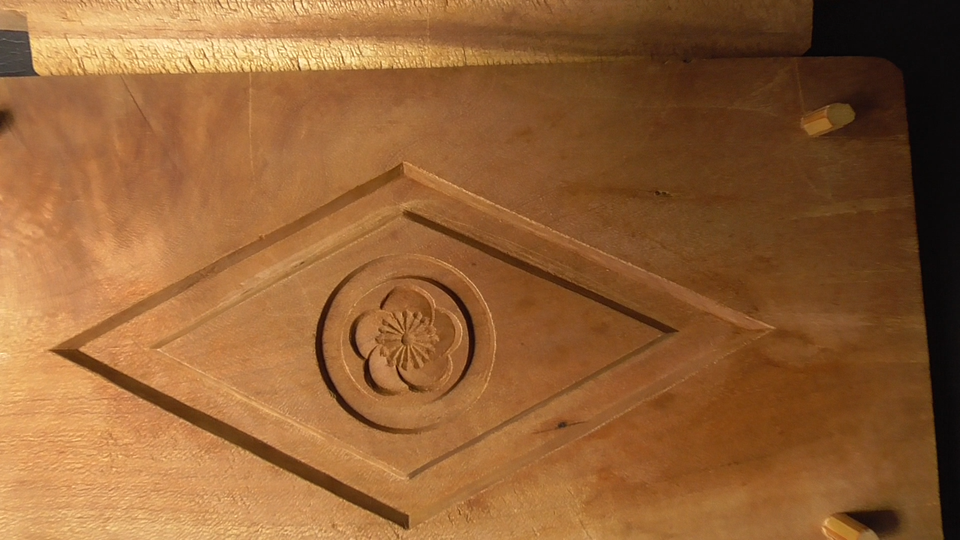 22ksg152 JAPANESE KASHIGATA WOOD CAKE MOLD UME BLOSSOM PETAL HAND ...