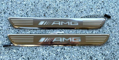 MERCEDES BENZ C GLC Class W205 Right Side Door Sill Chrome AMG Cover ...