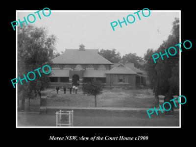 OLD 8x6 HISTORIC PHOTO OF MOREE NSW VIEW OF THE COURT HOUSE c1900 ...