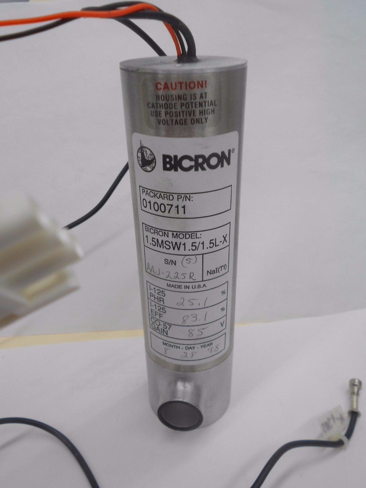 BICRON 1.5MSW1.5/1.5L-X 0100711 GAMMA SCINTILLATION CRYSTAL DETECTOR 8 ...