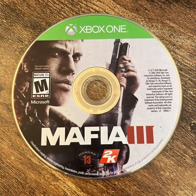 Mafia III 3 (Microsoft Xbox One, 2016) Disc Only Tested 710425496653| eBay