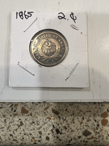 1865 Two Cent Piece 2C Civil War Date US Copper Coin | eBay