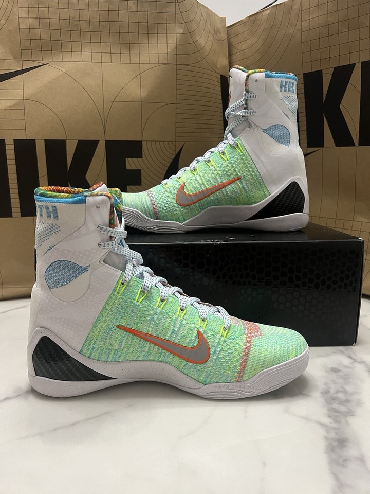 Men's 8 - Nike Kobe 9 Elite What the Kobe White-Reflective Silver ...