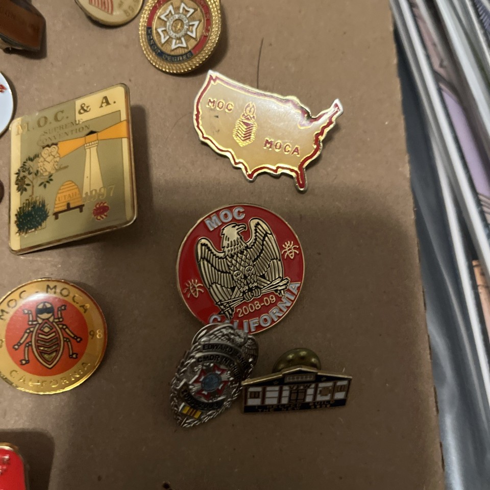 VFW pins (36) Military Order Of Cooties, National Convention, Comm ...
