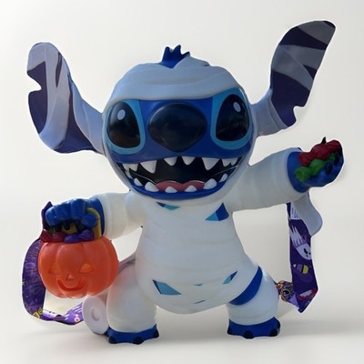 Disney Parks 2025 Happy Halloween Stitch Mummy Popcorn Bucket Light Up ...