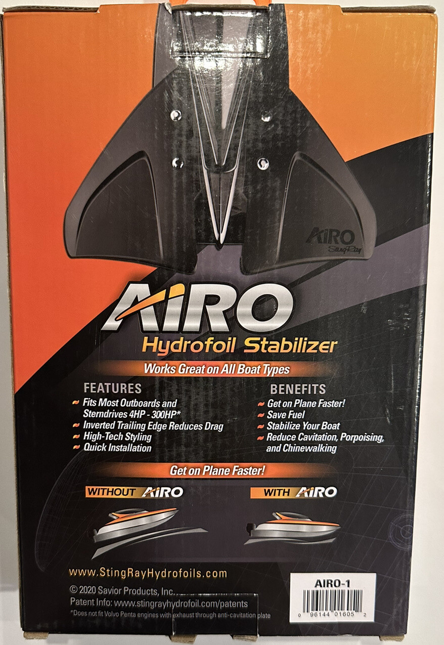 Sting Ray Boat Stabilizer AIRO-1 AIRO Hydrofoil | eBay