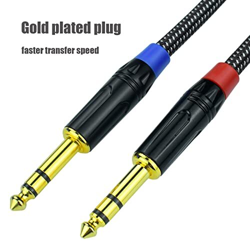 Balanced 1/4" Trs To Xlr Male Patch Cable 3.3feet Quarter Inch 6.35mm ...