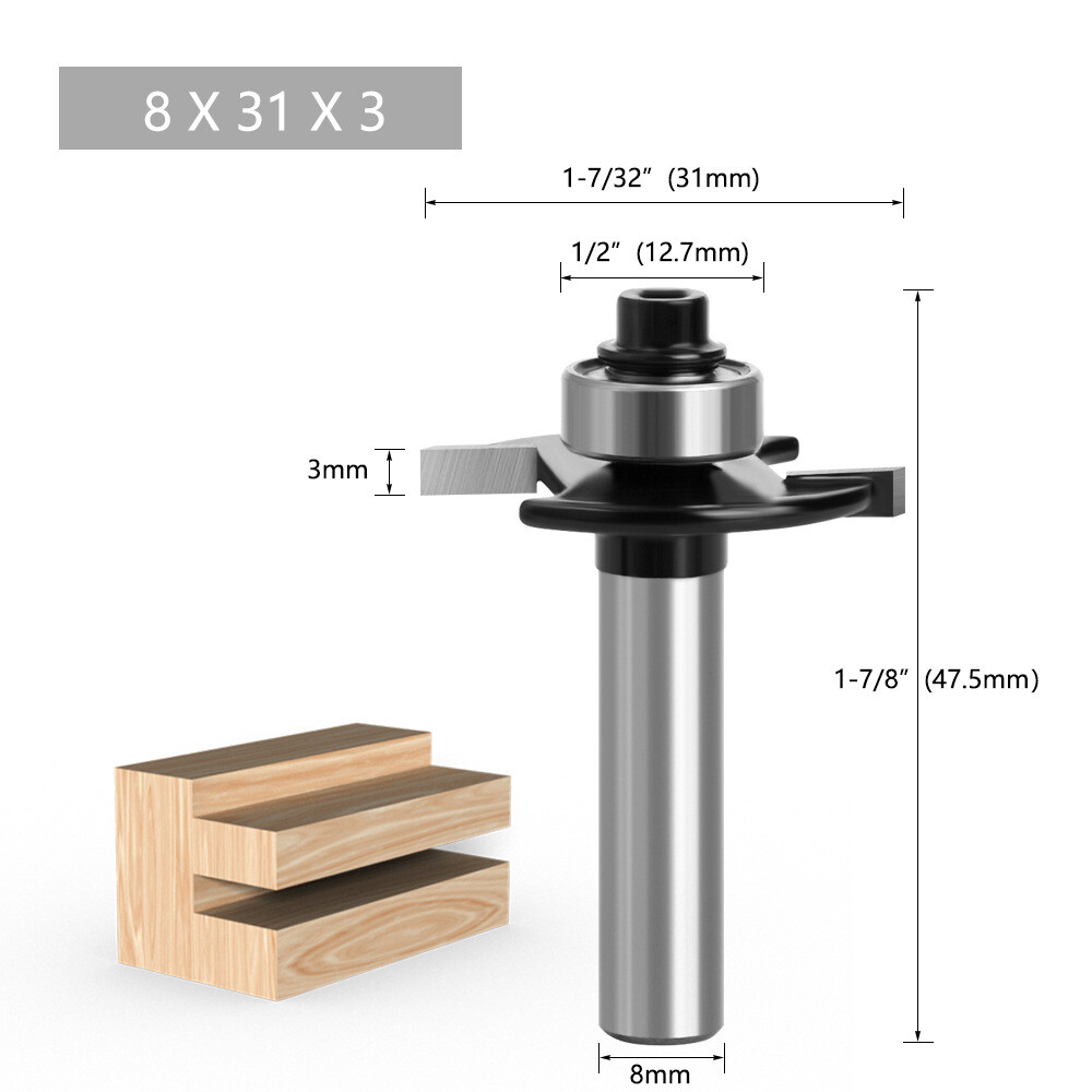 8mm Shank Biscuit Jointer Router Bit Slot Cutter Wood Biscuit Cutter ...