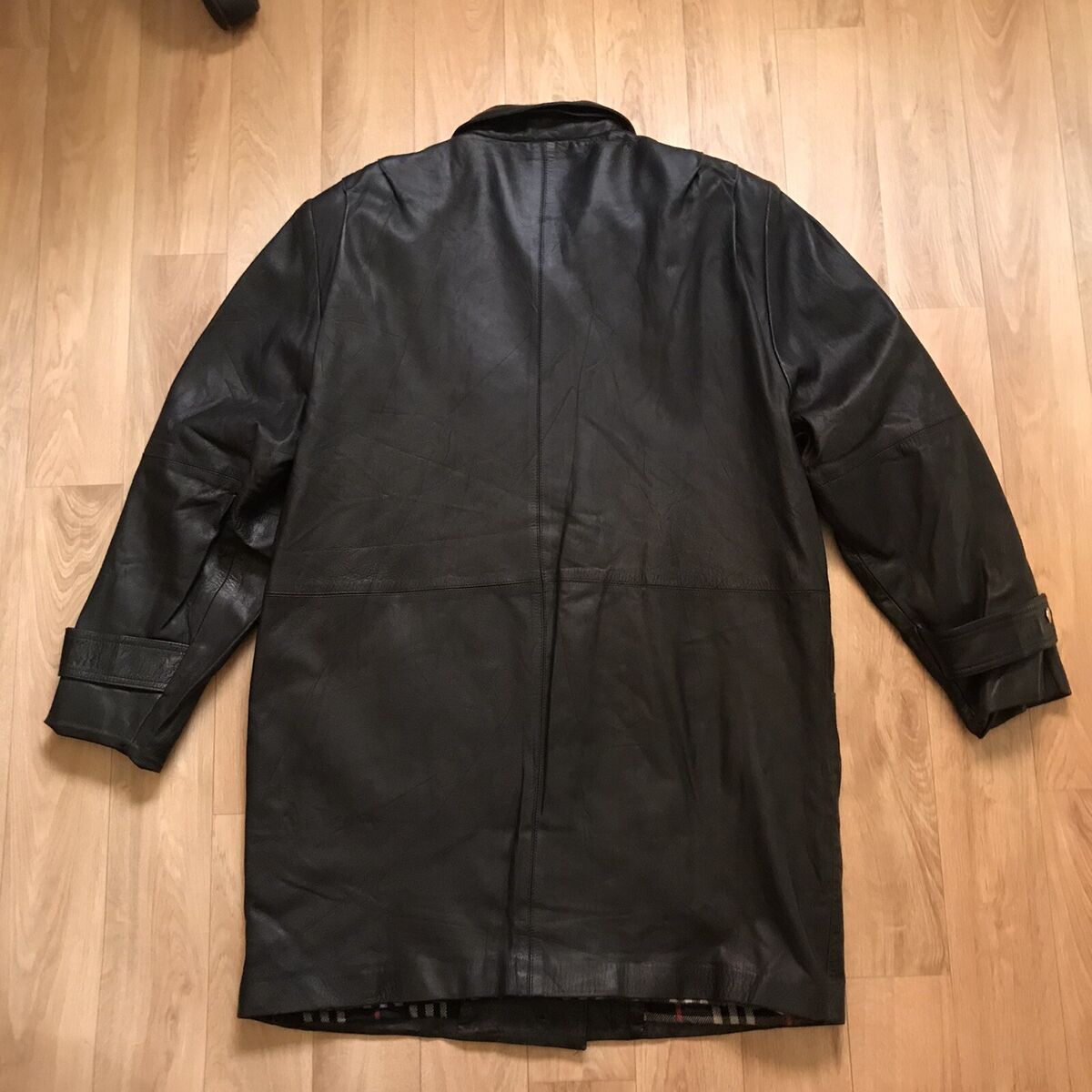 Vintage Burberry Leather JACKET nova check OvERCOAT women's Vintage Burberry Leather JACKET nova check OvERCOAT women's