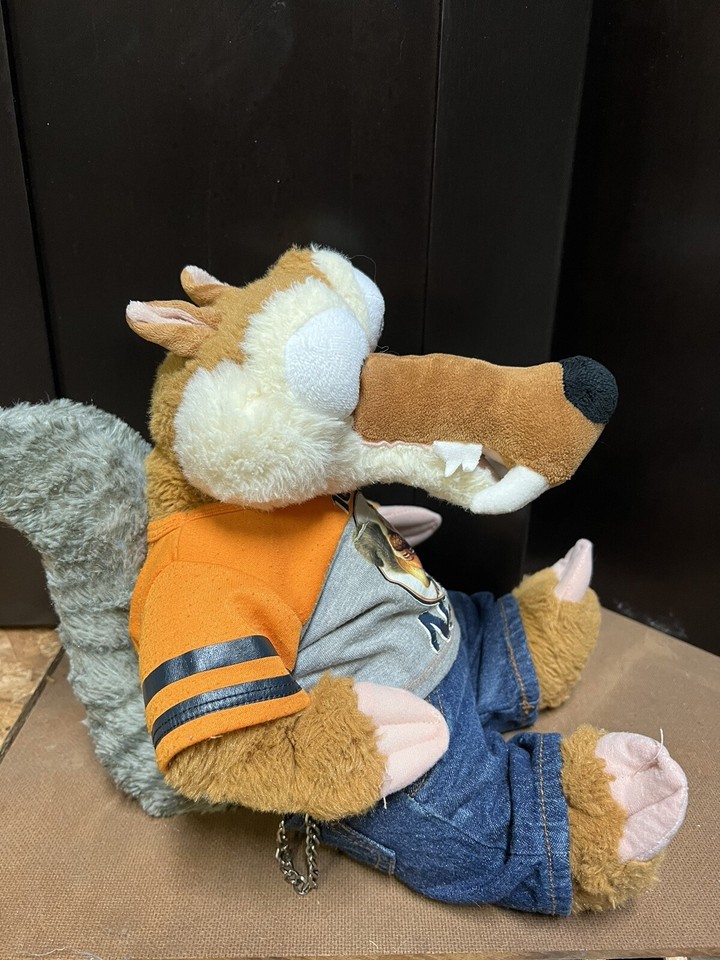 2012 Build A Bear 13" Ice Age SCRAT Stuffed Plush in Shirt and Jeans w ...