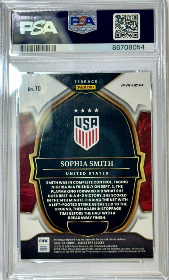 2022-23 Select FIFA Red #70 Sophia Smith USWMNT PSA GEM MINT 10 | eBay