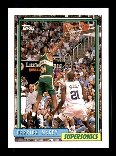 1992 BASKETBALL 1992-93 Topps Derrick McKey Seattle SuperSonics #27 1 ...
