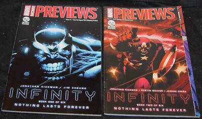 Marvel Previews 11 and 12,2013,Infinity,Nothing Lasts Forever,lot of 2 ...