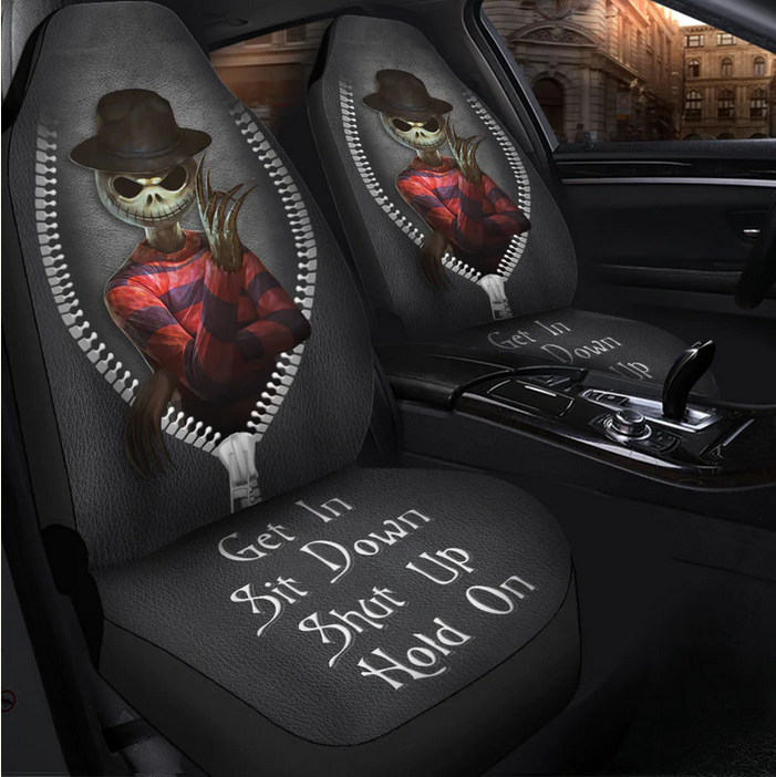 Jack Skellington Mix Freddy Krueger Horror Car Seat Covers (set of 2 ...