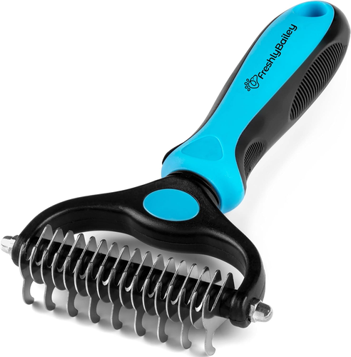 Dematting and Deshedding Comb for Dogs and Cats Grooming Tool - Mat ...