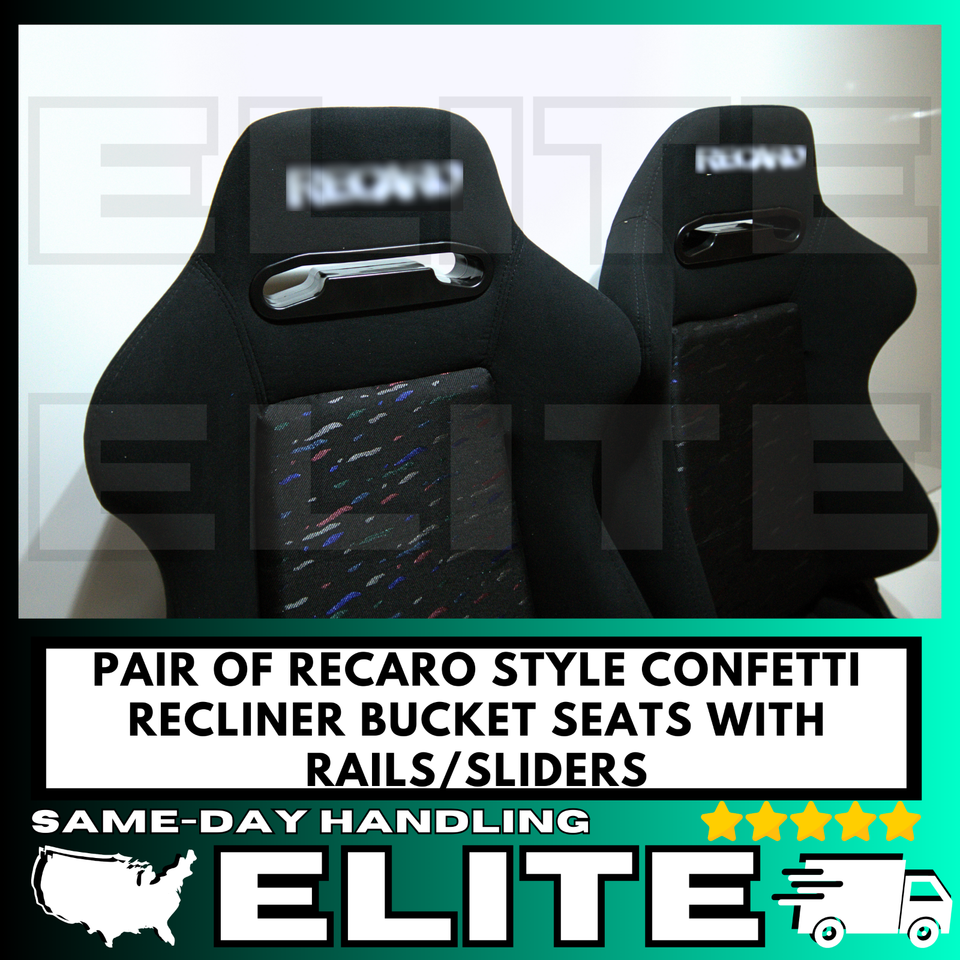 Recaro Confetti Style Pair of Seats Recliner Seat Adjustable Backrest ...
