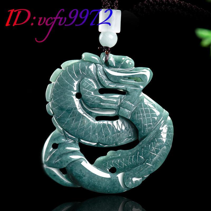 Myanmar Jadeite Dragon Pendant Necklace Burmese Jade Charm Talismans ...