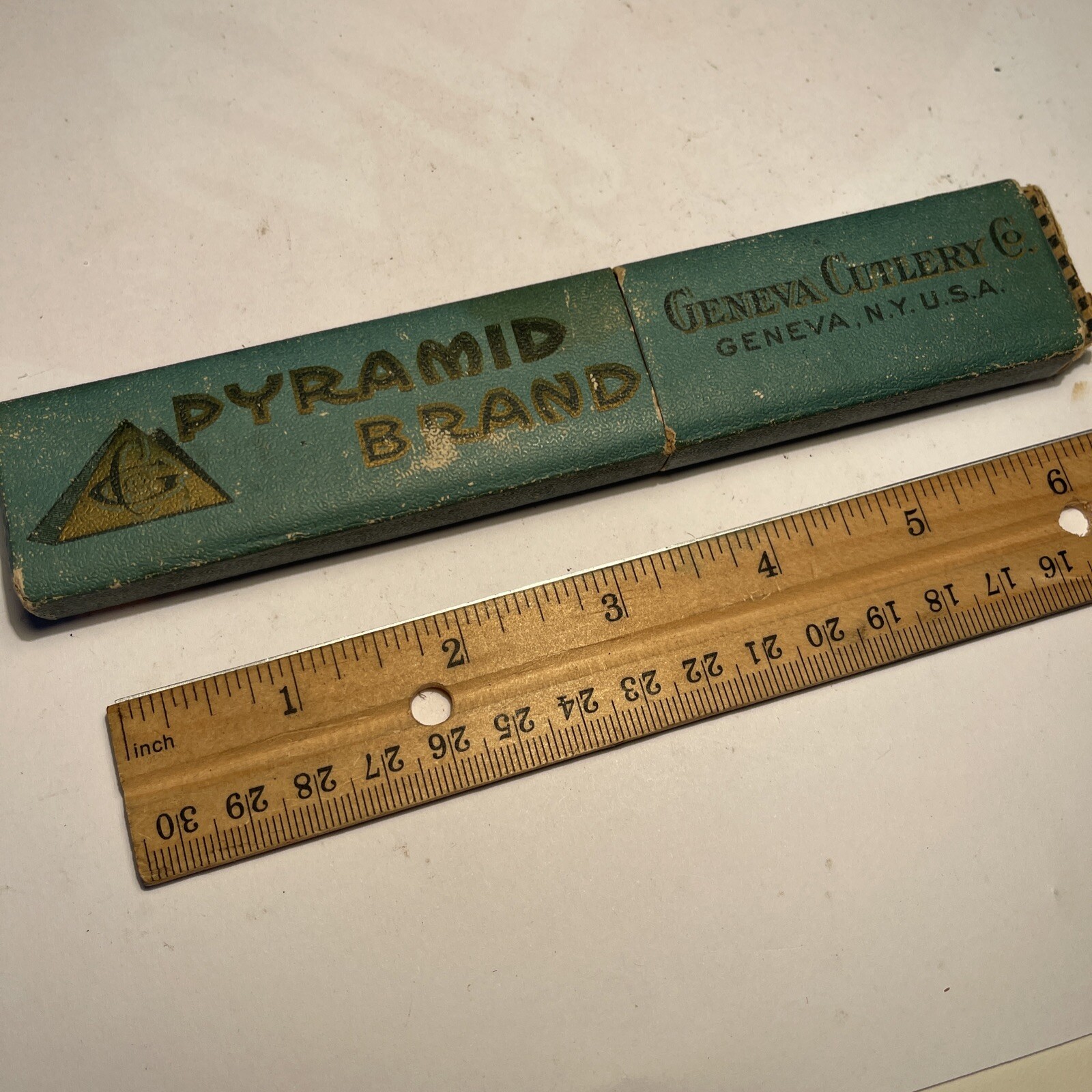 Vintage Geneva Cutlery Co Straight Razor Pyramid Brand Box Only | eBay