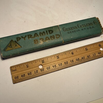Vintage Geneva Cutlery Co Straight Razor Pyramid Brand Box Only | eBay