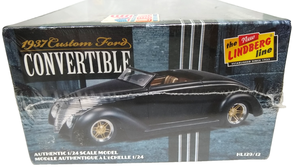 Lindberg 1937 Custom Ford Convertible Model Kit 1/24 HL129 NOS Factory ...