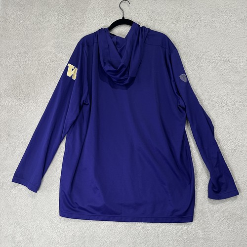 University of Washington Football Adidas 2XL Purple L/S Hoodie Tshirt ...