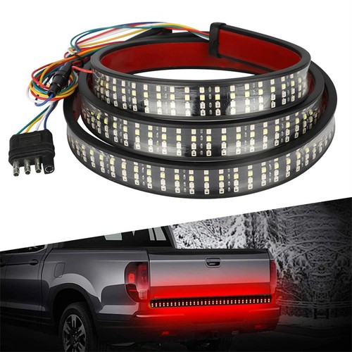 60" 4 Row 624-LED Strip Tailgate Light Bar Truck Reverse Brake Turn ...