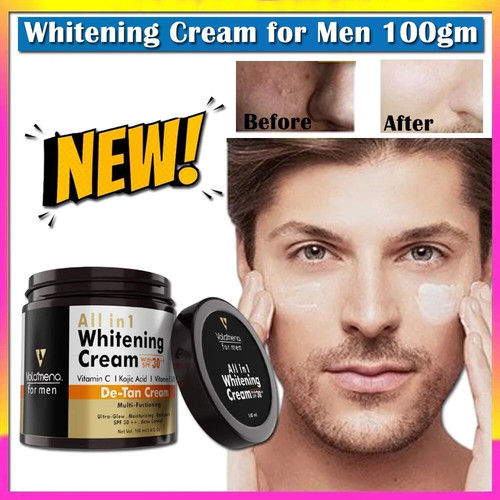 Men’s Skin Brightening & Bleaching Cream – 3.4 fl oz Dark Skin Formula ...