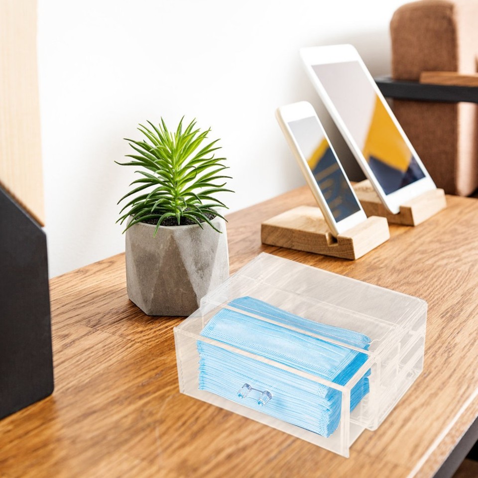 Desktop Drawer Clear Storage Case Desk Organizer Case Desk Drawer Box ...