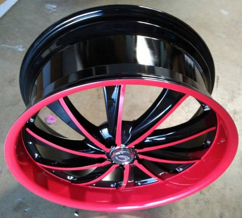20x8.5 G-Line Alloy W-0016 5x114.3 Red & Black Custom Wheel +35mm ...