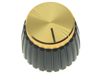 20x Guitar AMP Amplifier Knobs Black w/ Gold Cap Push on Knobs fits ...