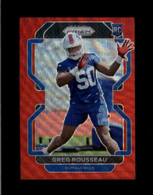 GREG ROUSSEAU 2021 PANINI PRIZM #434 ROOKIE RED WAVE PRIZMS RC #011/149 ...