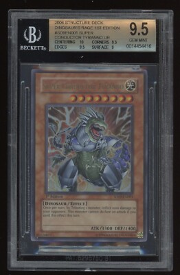 2006 Yu-Gi-Oh! 1st Edition Super Conductor Tyranno SD09-EN001 BGS 9.5 GEM MINT | eBay