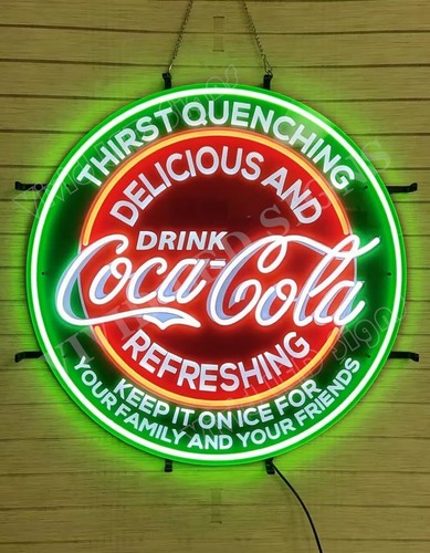 Delicious Coca Cola Coke 24"x24" Vivid LED Neon Sign Light Lamp With ...