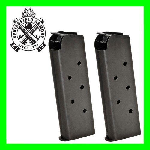 2 - Springfield 1911 Compact 45 ACP 6 Round OEM Magazine Black Steel ...