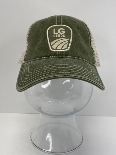 LG Seeds Green Mesh Back Snapback Farming Hat / Cap - Soft Sided - EUC ...