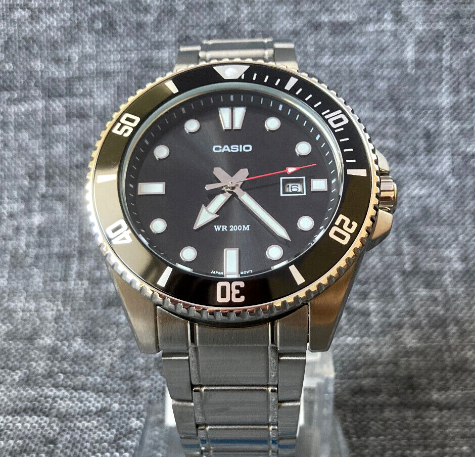 CASIO COLLECTION MDV-107D-1A1 DIVER STAINLESS STEEL ANALOGUE WR 200M ...