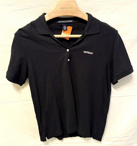 VERIZON Communications Tech Employee Uniform Polo Shirt Black Size ...