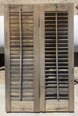 Vintage Wooden Shutters Made In Japan: Weather Worn 6.25ft X 28.25ft | eBay