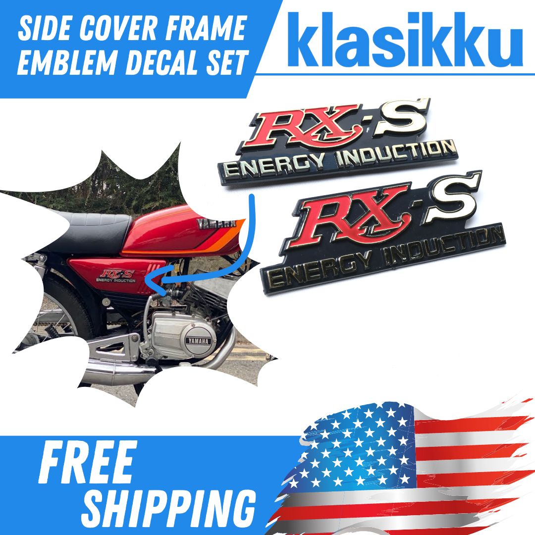 Yamaha RXS 115 RX-S RX Special RX-Special Side Cover Frame Eemblem ...
