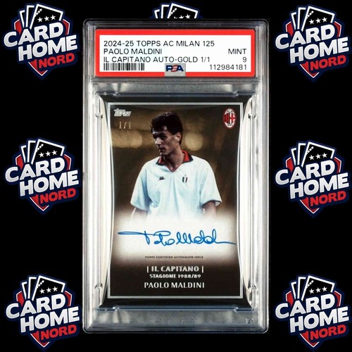 Paolo Maldini 1/1 Il Capitano On-Card Autograph PSA - 2024-25 TOPPS AC ...